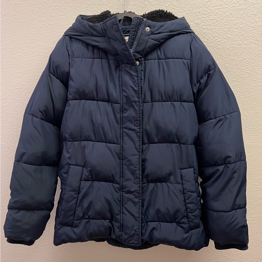 Abercrombie & Fitch Ultra Puffer Navy Jacket Size Lar… - Gem